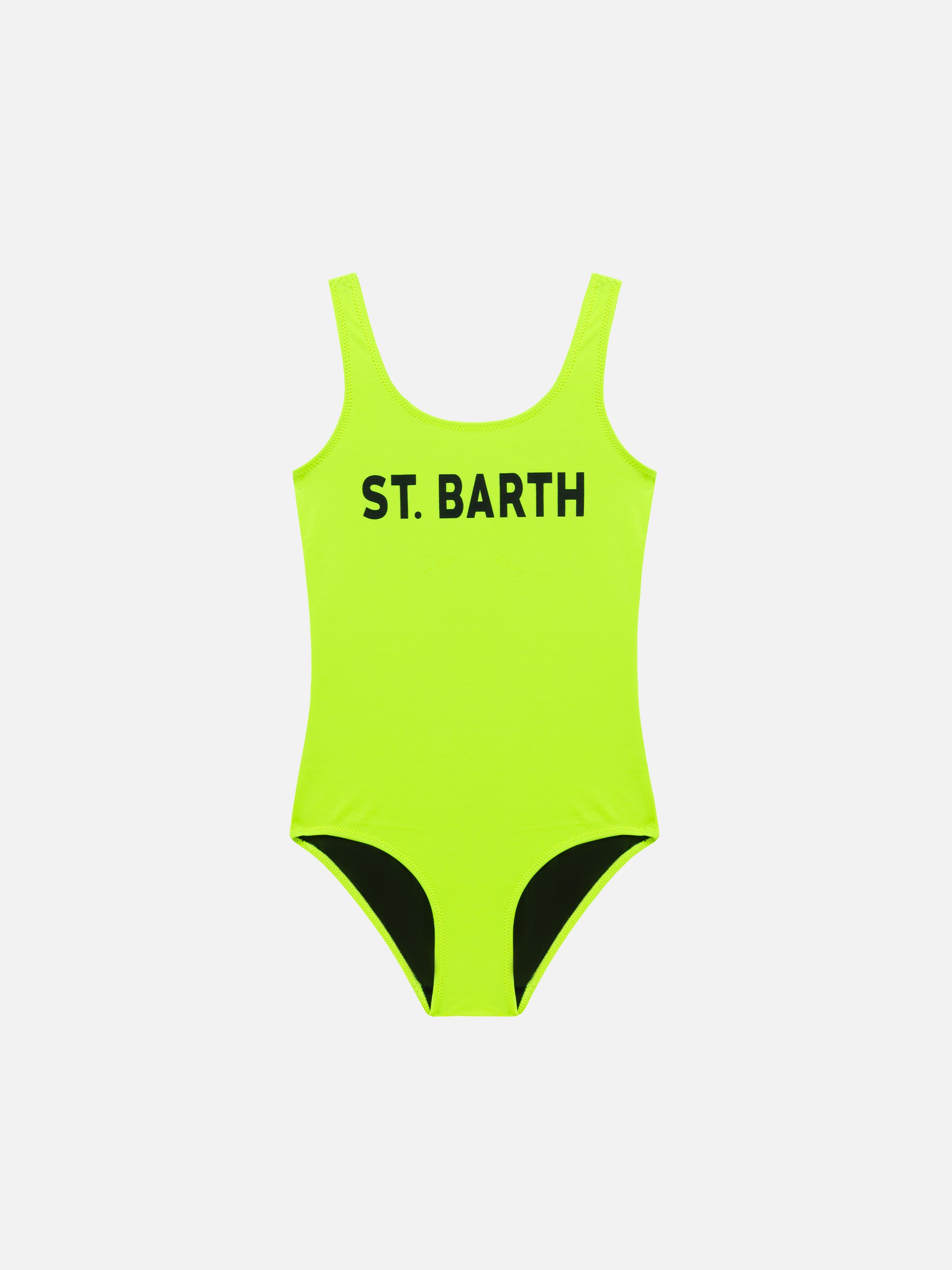 St. Barth print yellow fluo girl's one piece swimsuit – MC2 Saint Barth